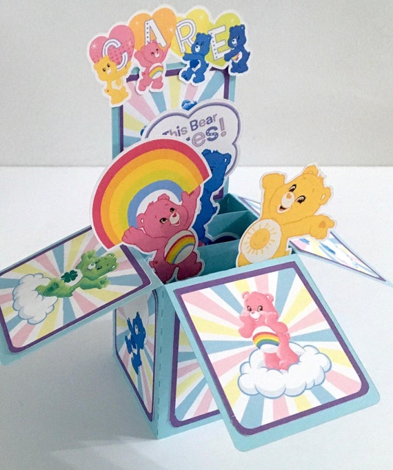 Care Bear Pop up Card Blank Card Kids Bears Carebear - Etsy