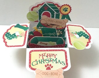 Dog Pop up Card Christmas - Etsy