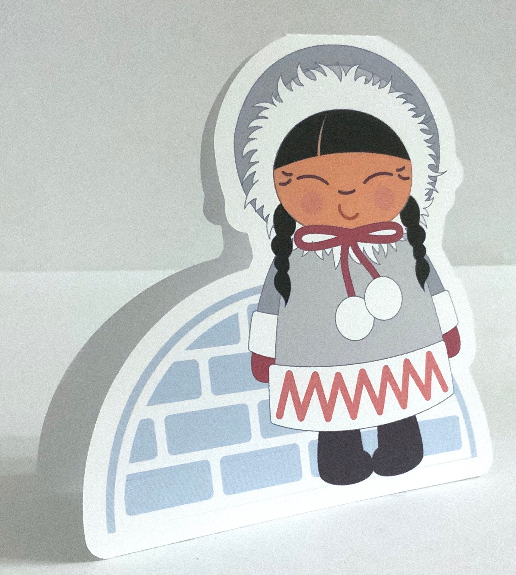 Inuit Card Blank inside Indigenous Native Ice Igloo | Etsy