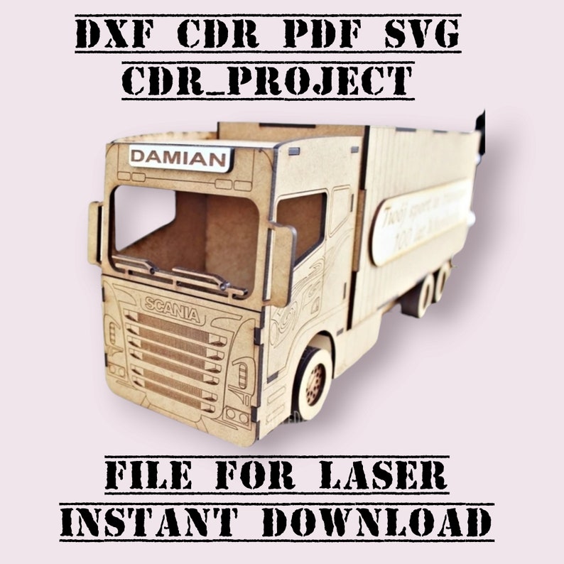 VOLVO, Laser Cut, Dump, Truck, Cdr, DXF, SVG, Pdf, Vector File Download ...