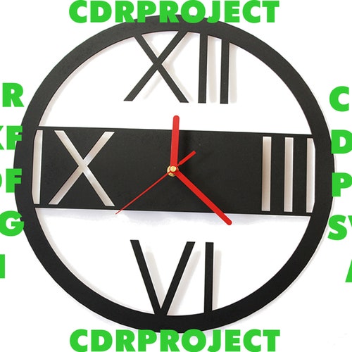 Decorative Wall Clock.laser Cut Files SVG DXF CDR Vector - Etsy