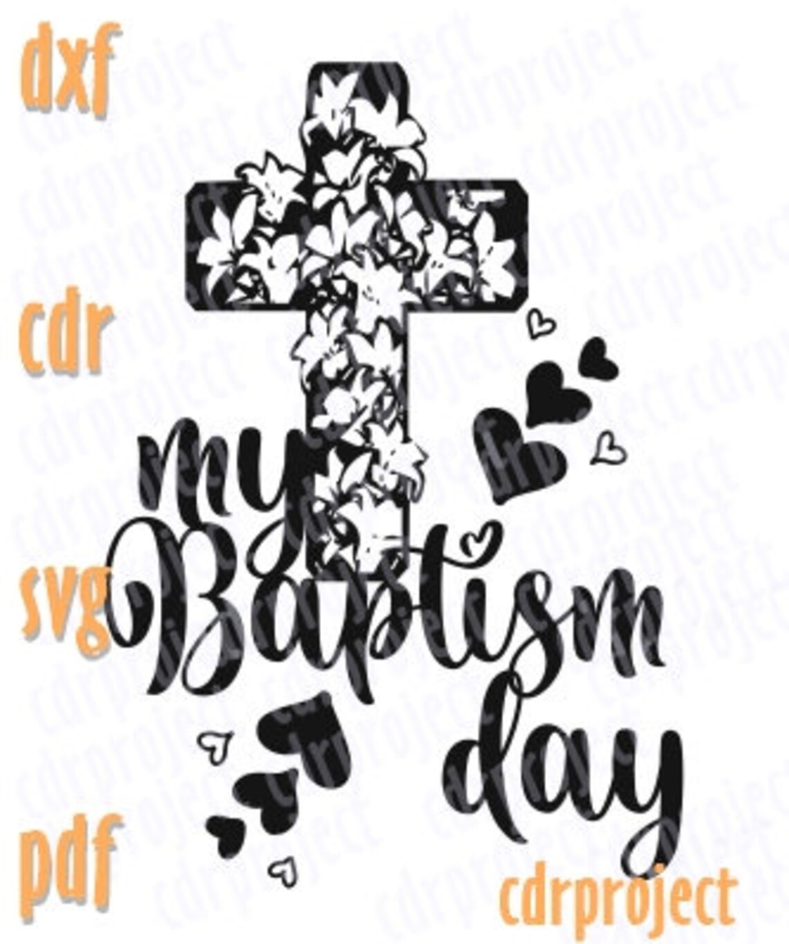 My Baptism Day, SVG, Cricut Cut Files, Baby's Christening, Baby Baptism ...