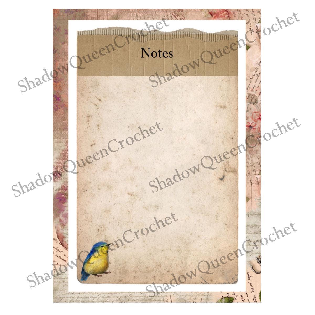 Printable Note Page, 1 US Letter Size JPEG Sheet, Perfect to Add Into ...