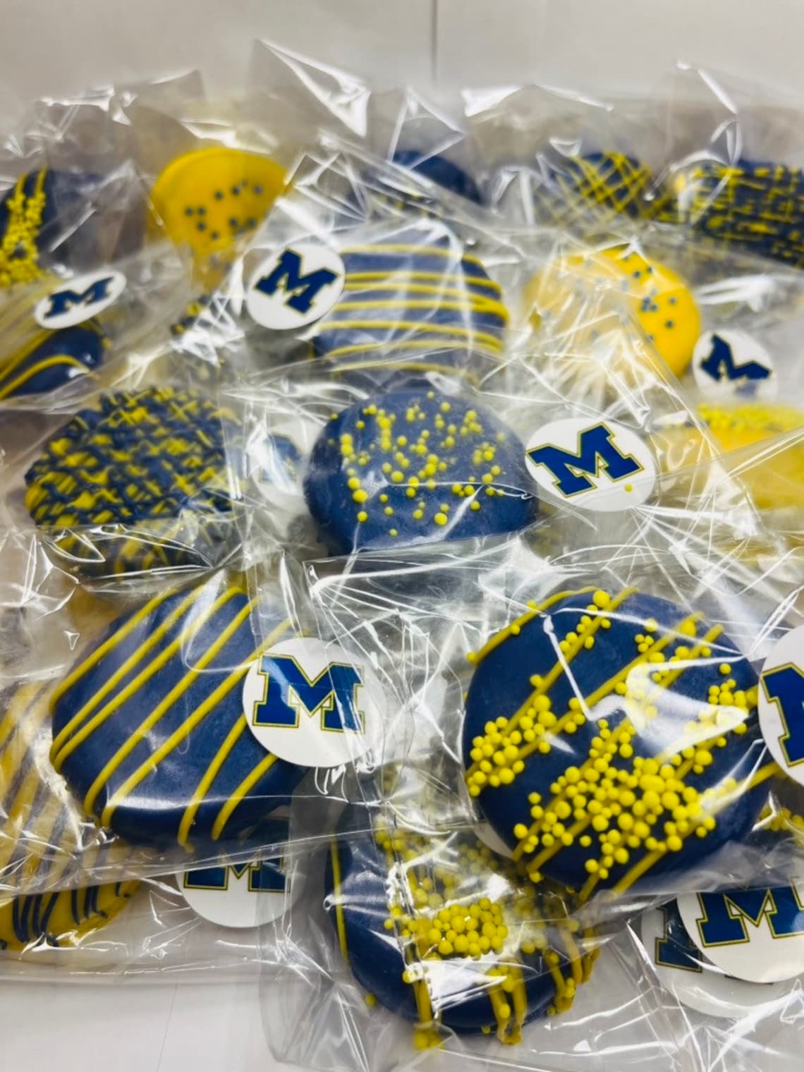 University of Michigan Chocolate Dipped Pretzels University - Etsy