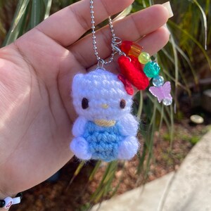 Crochet Sanrio Character Keychains- Cute Hello Kitty Cinnamoroll ...