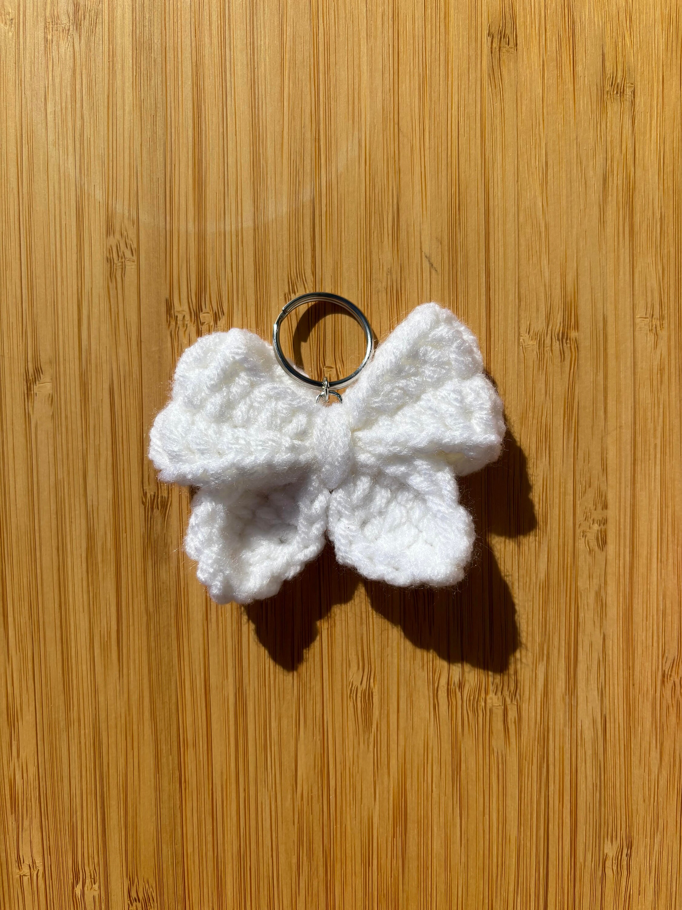 Crochet Bow Keychains- White Bow, Light Pink Bow, Pink Bow Coquette ...