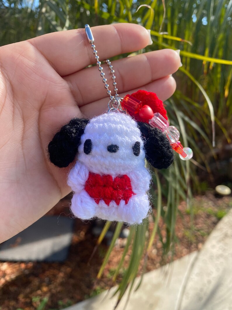 Crochet Sanrio Character Keychains Cute Hello Kitty Cinnamoroll ...