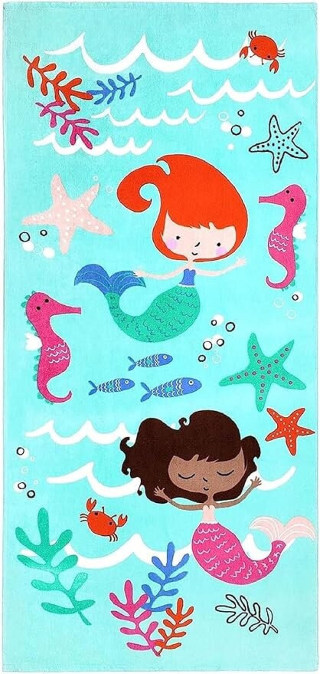 Valentina - Personalized Printed Beach Towels for Kids, 100% Absorbent ...