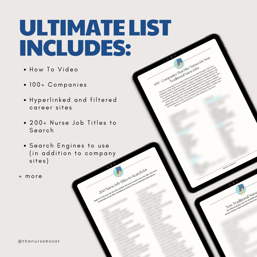 Ultimate Non-traditional Nurse PDF | Guide/list of 130 Companies and ...