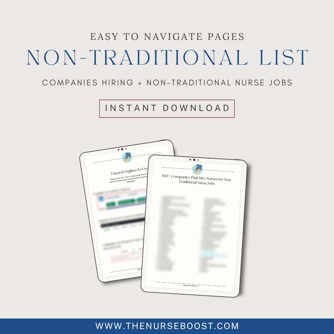 Ultimate Non-traditional Nurse PDF | Guide/list of 130 Companies and ...