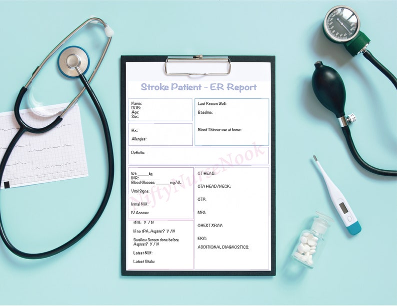Emergency Room Nurse Report Sheet | Organizational Tool for ER Nurses ...