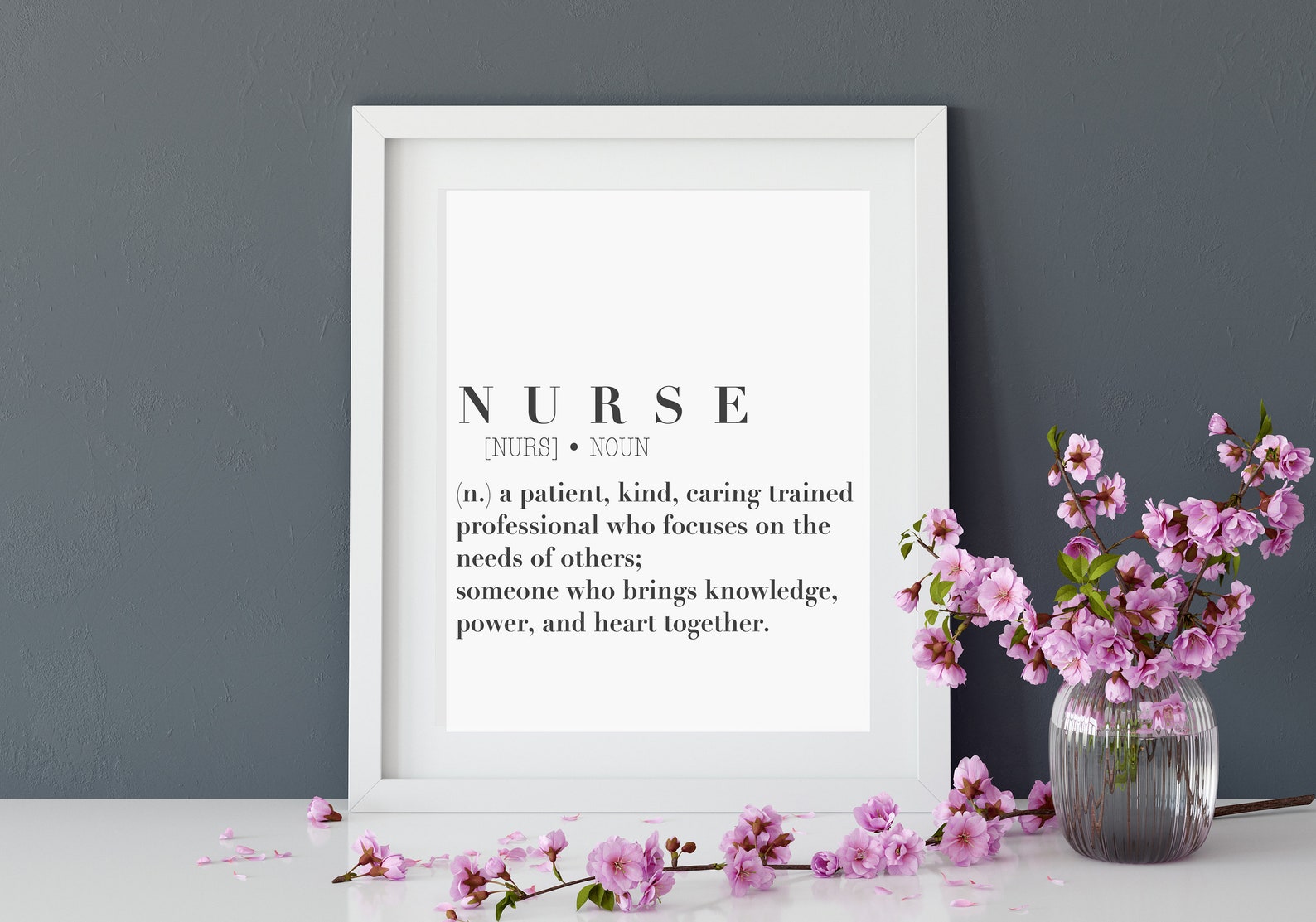 Nurse Definition Printable Nurse Art Wall Art Nurse Gift Christmas Gift ...