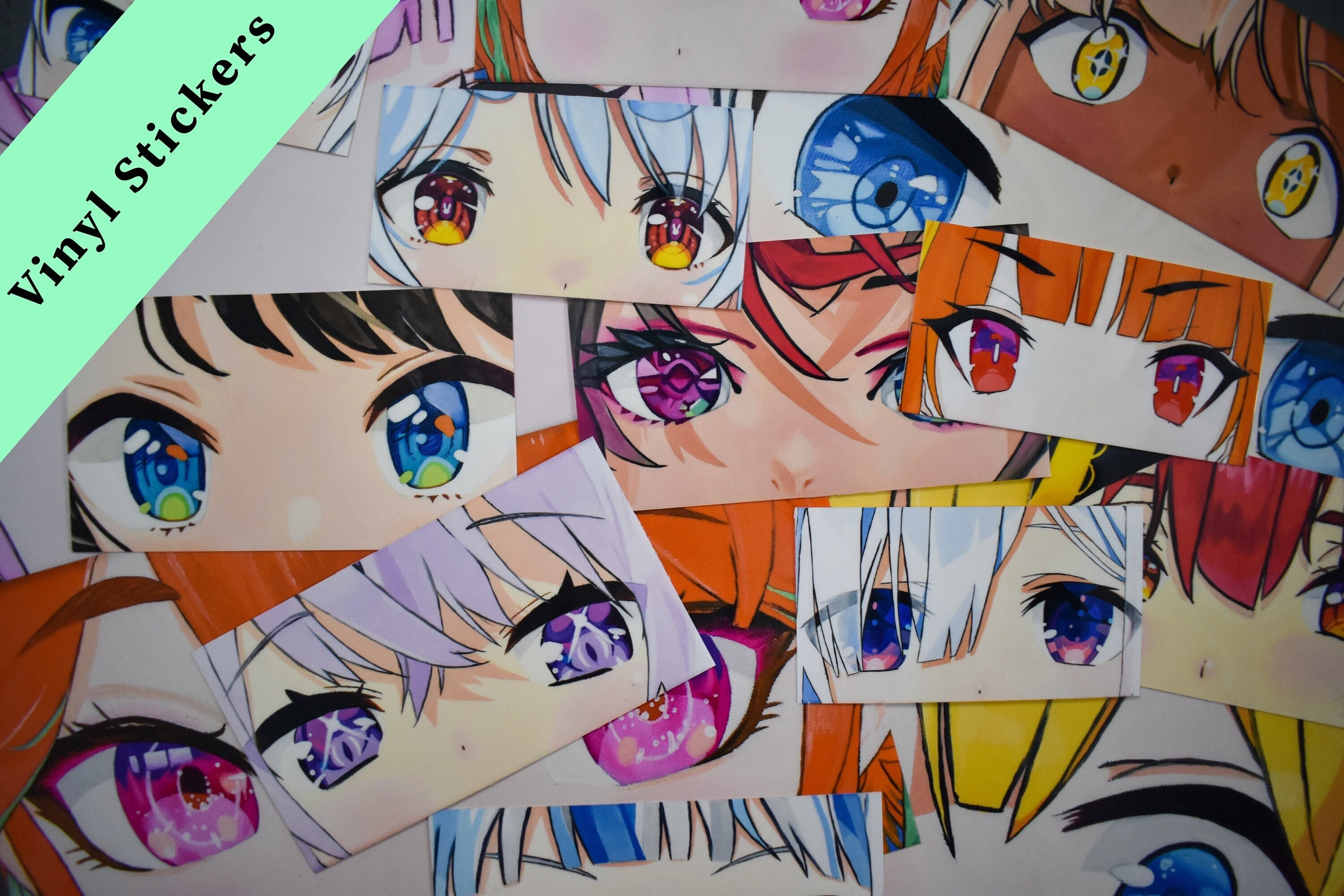 Vtuber Eyes Vinyl Stickers Hololive Eyes Stickers Vshojo | Etsy New Zealand