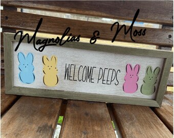 Welcome Peeps Sign | Etsy
