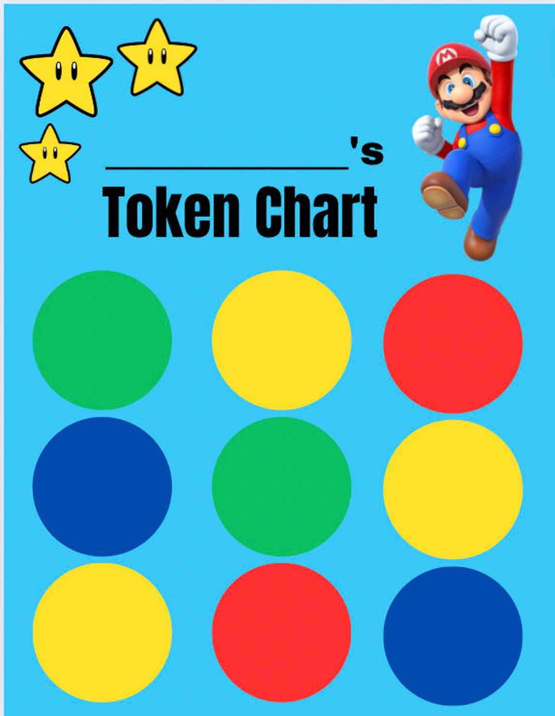 Super Mario Bros Reward Chart - Etsy UK