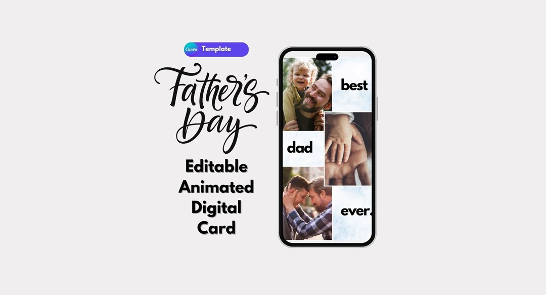 Father's Day Mobile Card, Electronic Father's Day Card, Digital Card ...