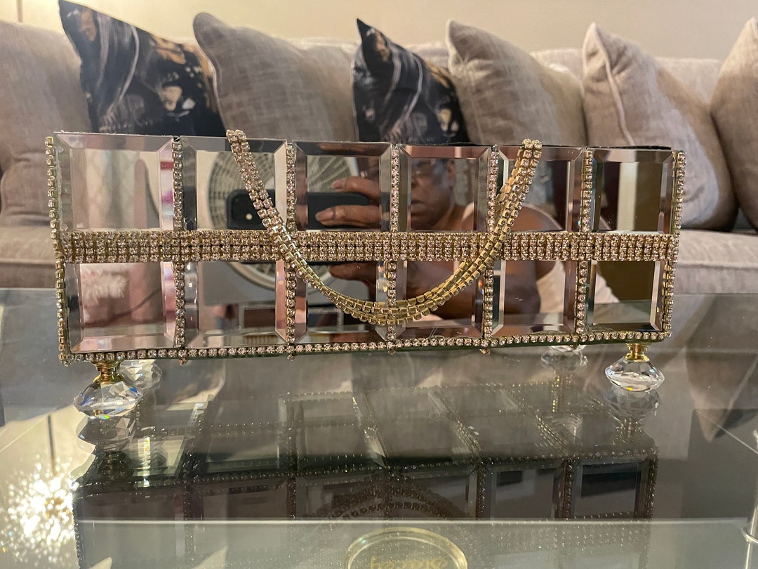Dazzling Décor With a Purpose: Blinged Out Glass/mirror Multi-use Purse ...