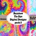 Tie Dye Digital Paper, Rainbow Tie Dye Patterns, Boho Printable Pattern ...