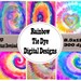 Tie Dye Digital Paper, Rainbow Tie Dye Patterns, Boho Printable Pattern ...