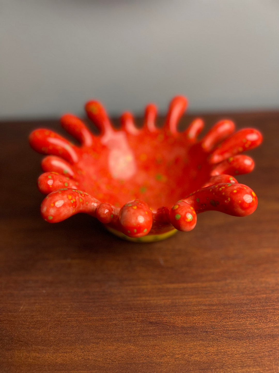 Super Cute Hand Painted Splash Ceramic Pottery Dish - Etsy