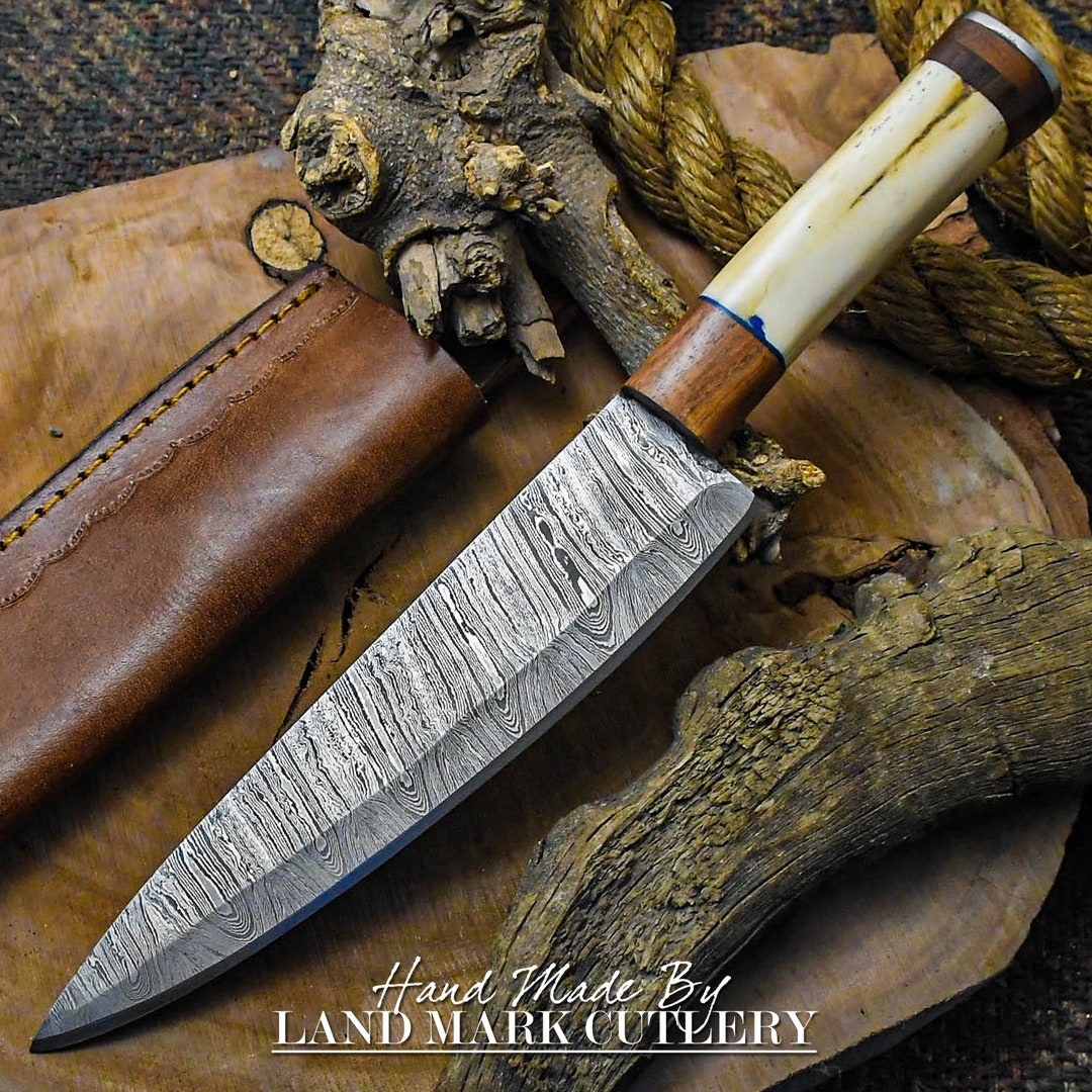 Damascus Steel Kitchen Chef Knife Handmade Damascus Knife - Etsy