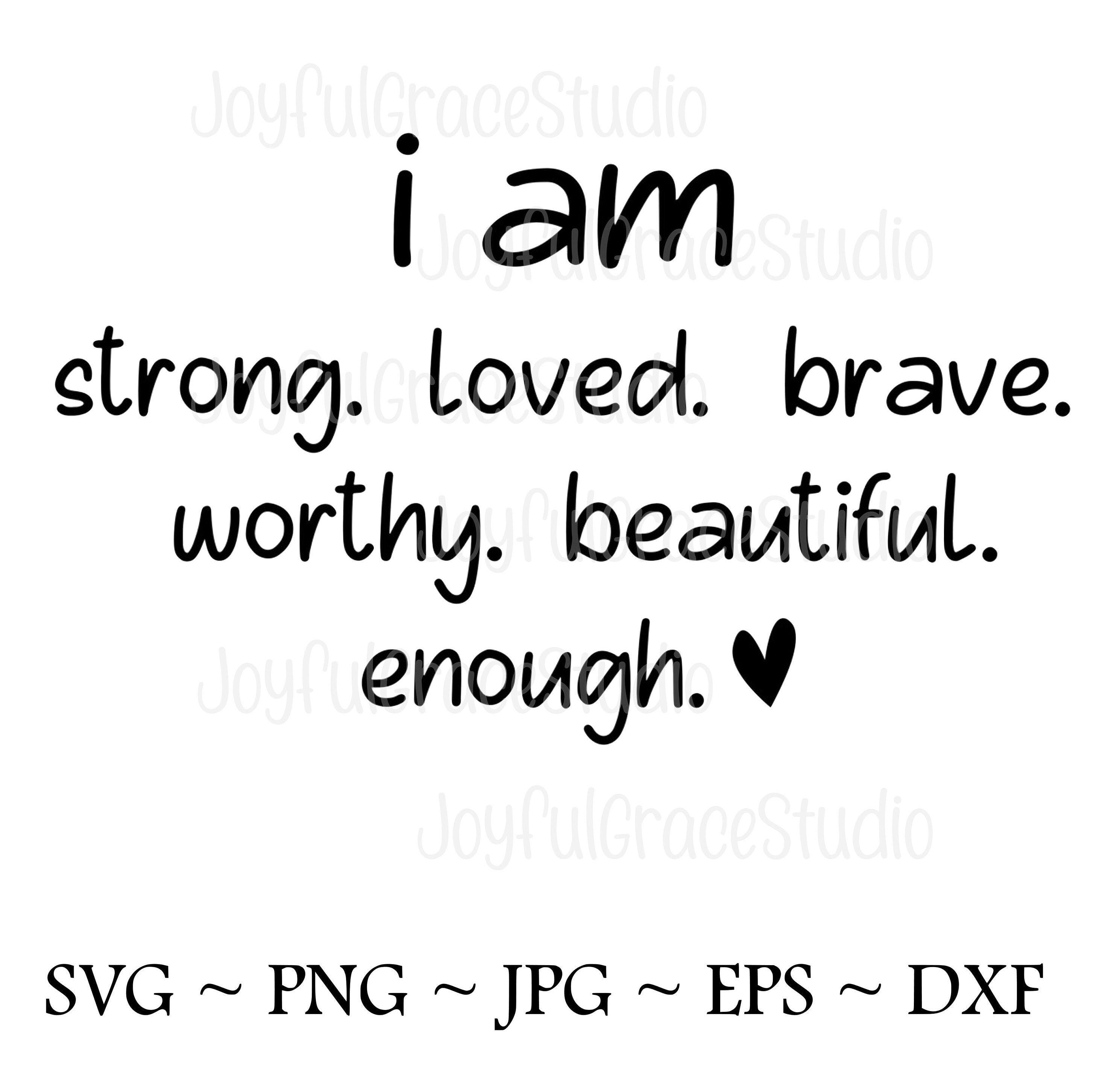 I Am Enough Affirmations Cut File, Jpg , Svg, EPS, DXF, PNG - Etsy