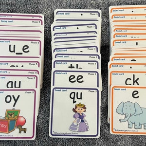 Phonics Flashcards Phase 2 3 and 5 - Etsy