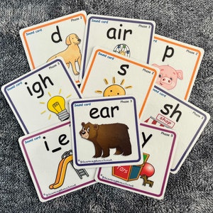 Phonics Flashcards Phase 2 3 and 5 - Etsy