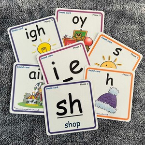 Phonics Flashcards Phase 2 3 and 5 - Etsy