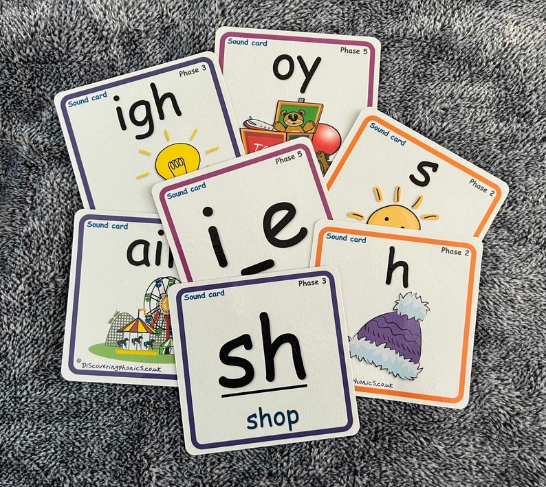 Phonics Flashcards Phase 2 3 and 5 - Etsy