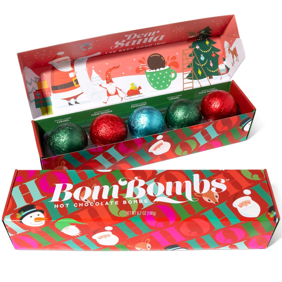 Bombombs Holiday Themed Hot Chocolate Bombs Gift Set, Set of 5 - Etsy