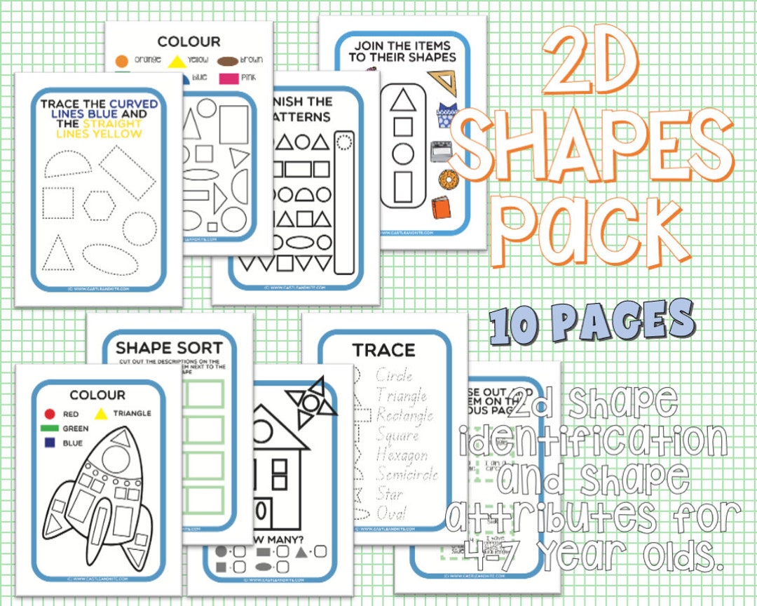 2D Shapes Pack - Etsy