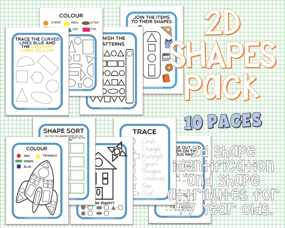 2D Shapes Pack - Etsy