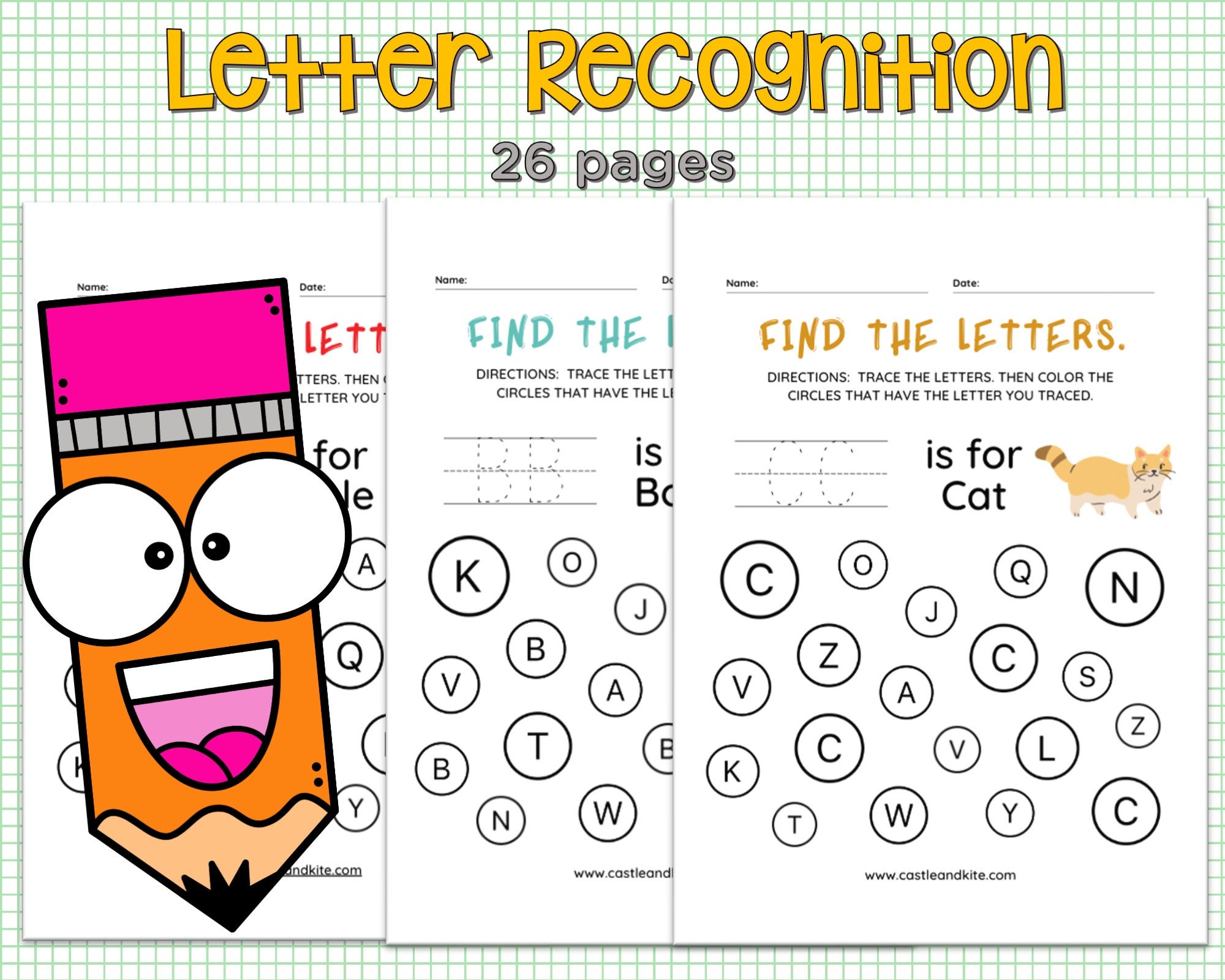 Letter Recognition Workbook A-Z - Etsy