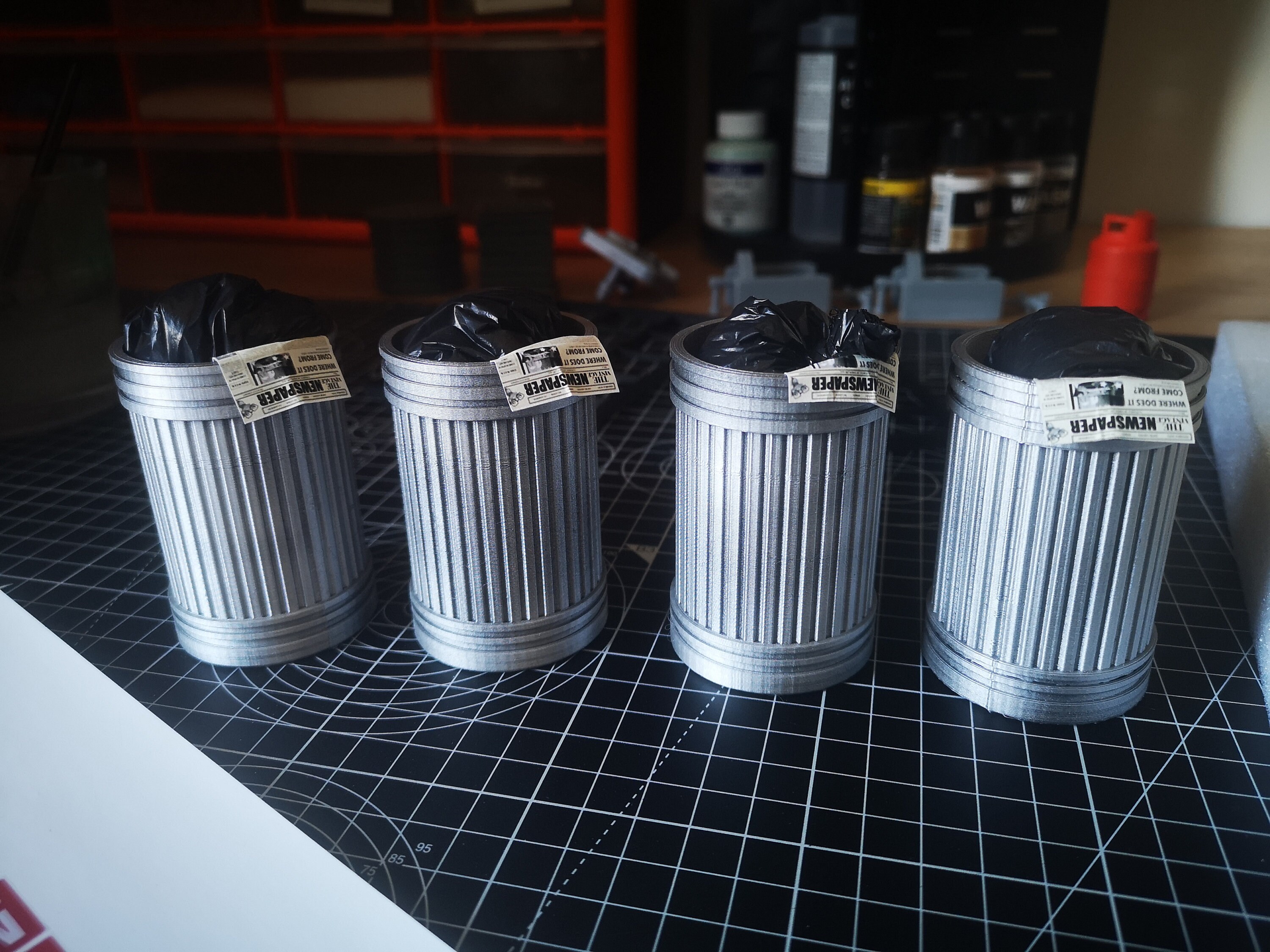 1:12 Scale 3D Printed Trash Can | Etsy