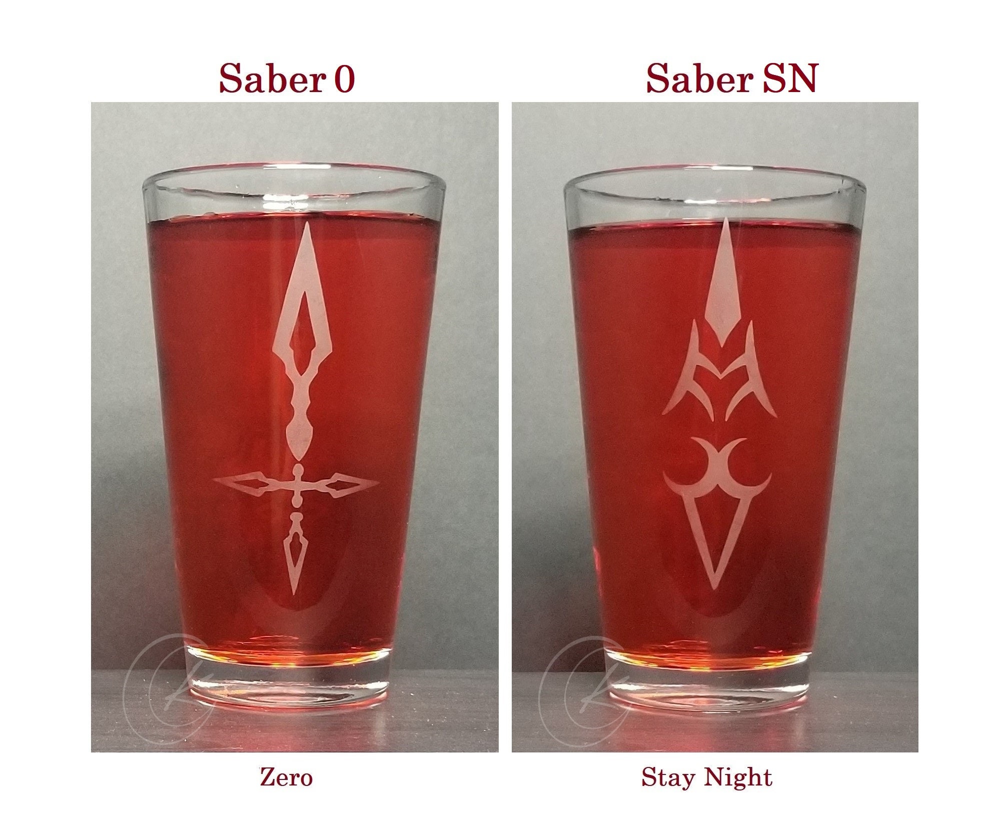 Fate Symbols - Single Etched Pint Glass Listing - 12+ Designs - 16oz ...