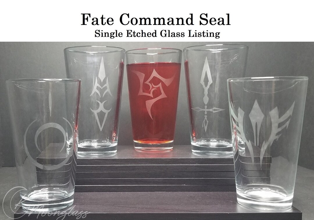 Fate Symbols - Single Etched Pint Glass Listing - 12+ Designs - 16oz ...