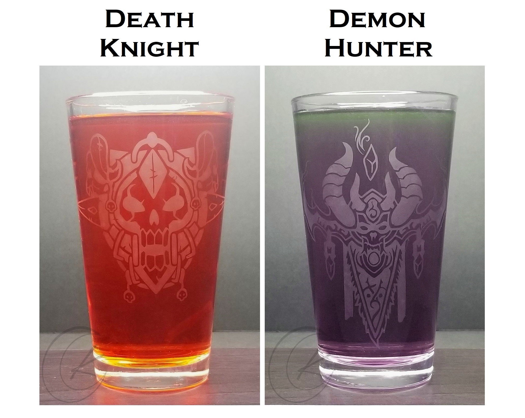 Full Set of 14 Class Crest Etched Pint Glasses of All the Playable ...