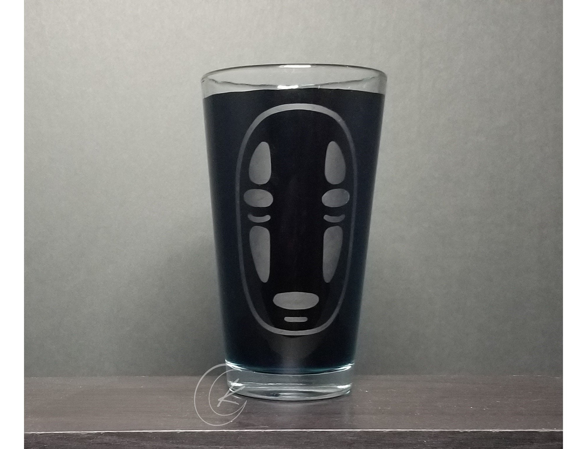 Anime Movie Etched Pint Glass - Demons, Dragons, and Magical Fire ...