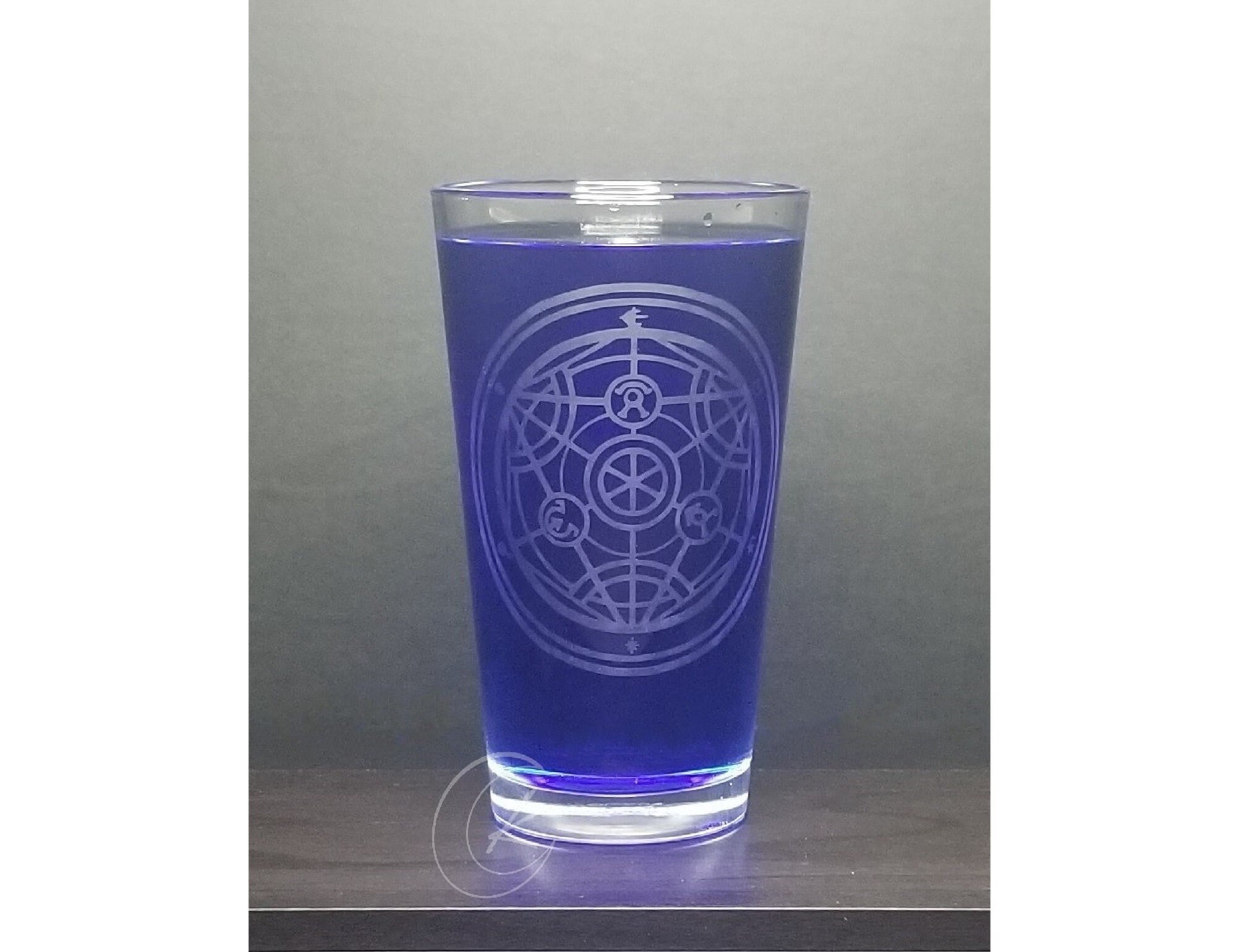 Anime Alchemist Sign Etched Pint Glasses Single Glass - Etsy