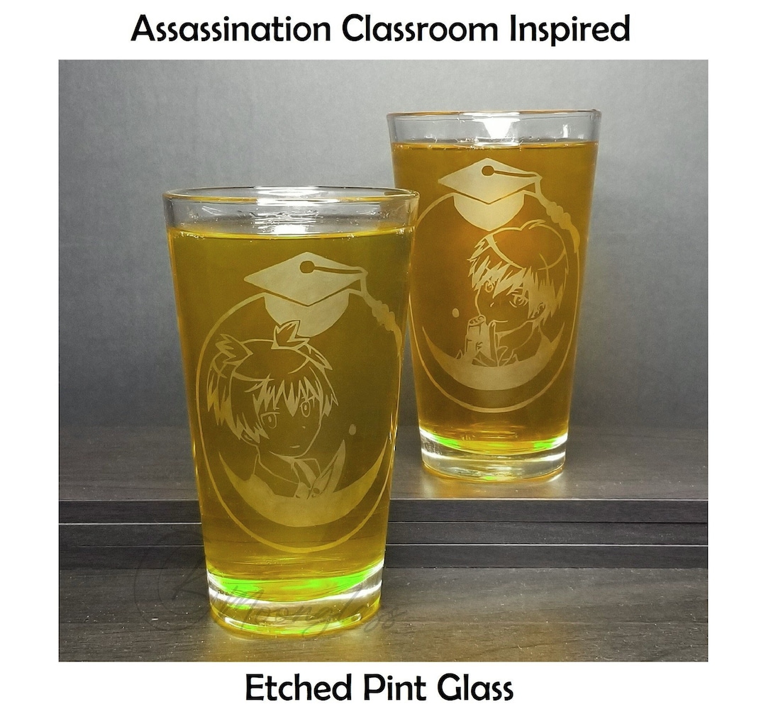 Assassination Etched Pint Glass - Gift for Anime Lovers - Sensei Anime ...