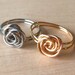 Wire Wrapped Rose Ring Rose Ring Silver Rose Ring Gold - Etsy