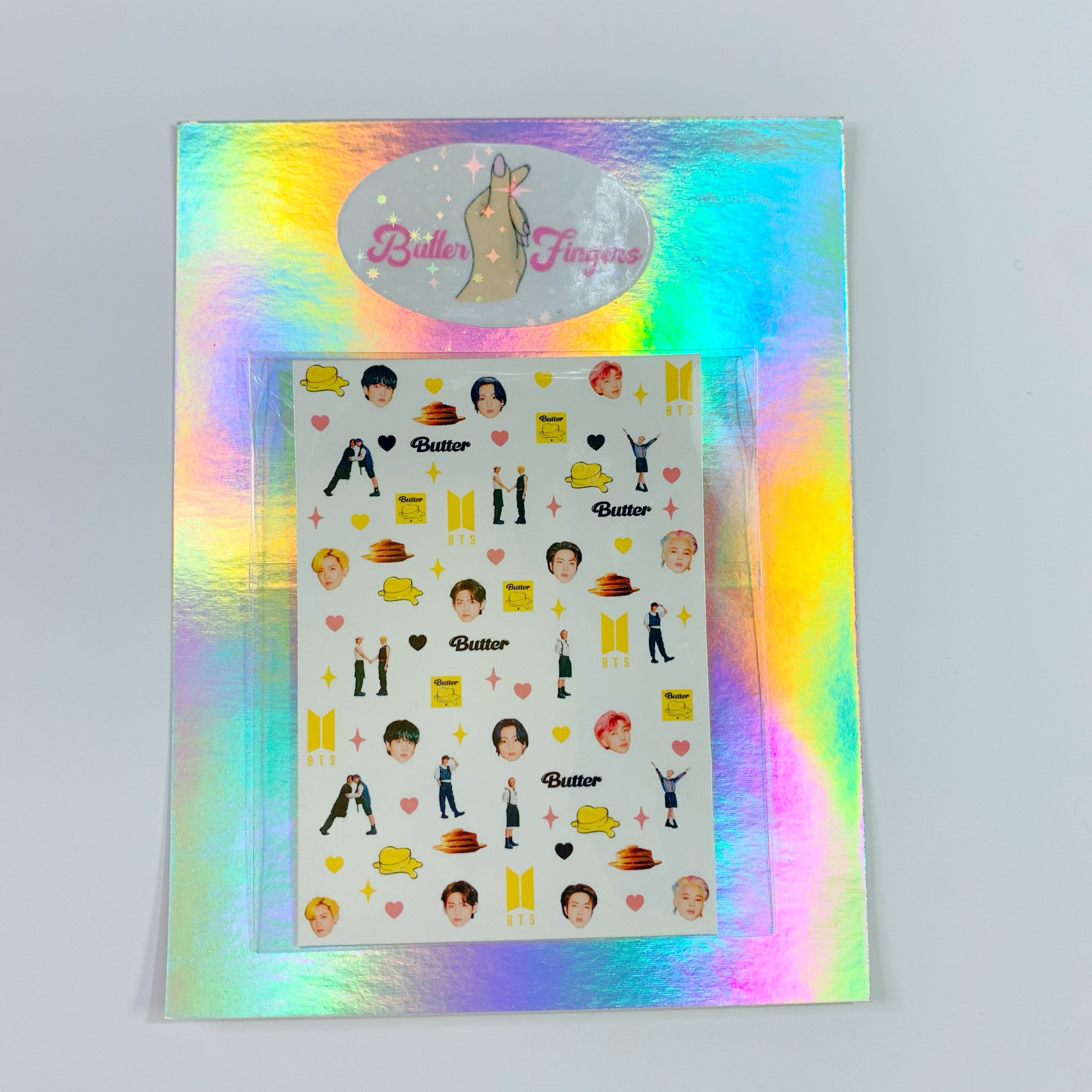 BTS Butter Version 2 BTS Waterslide Nail Decals BTS Nail - Etsy