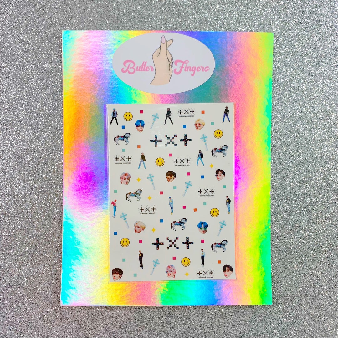 TXT Blue Hour| Txt Waterslide Nail Decals| TXT Nail Art| Kpop Nail ...