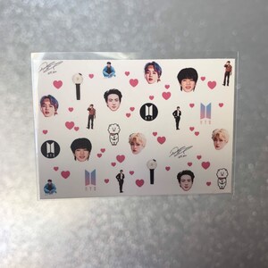 BTS Bias Mini Sheets BTS Waterslide Nail Decals BTS Nail Art Kpop Nail ...