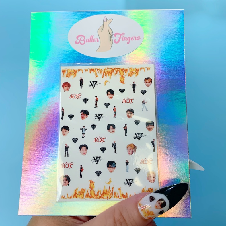 Seventeen Hot Seventeen Waterslide Nail Decals SVT Nail Art - Etsy