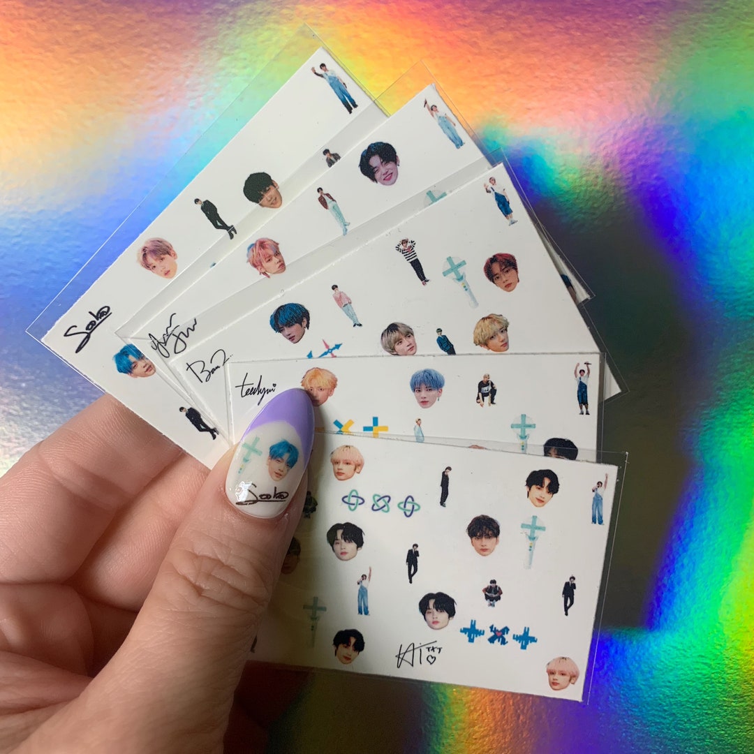 TXT Bias Mini Sheets| TXT Waterslide Nail Decals| TXT Nail Art| Kpop ...