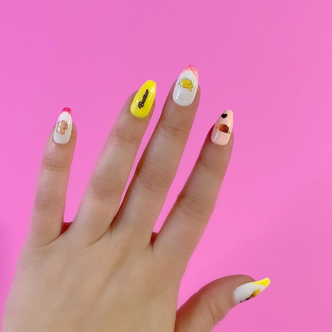 BTS Butter| Version 2| BTS Waterslide Nail Decals| BTS Nail Art| Kpop ...