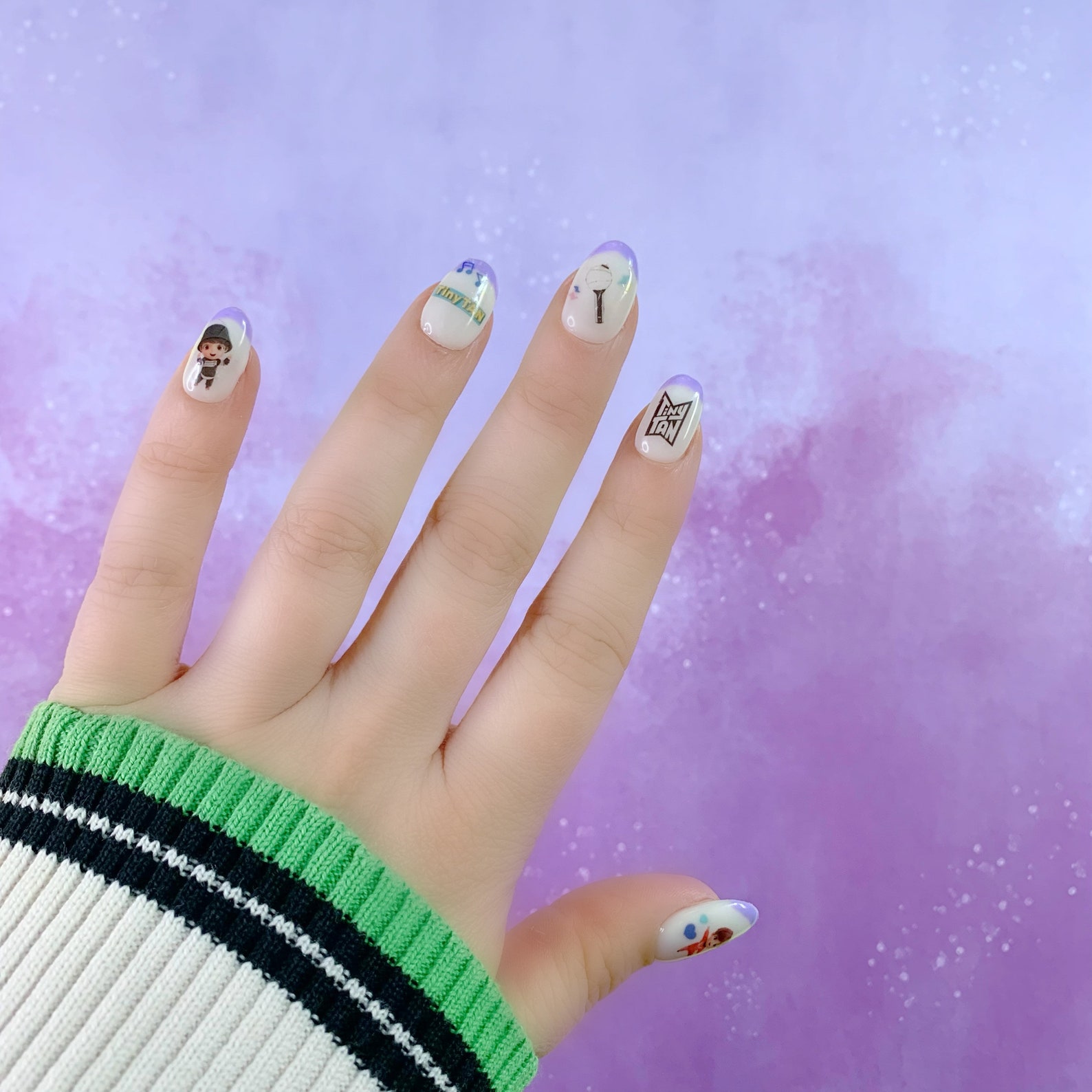 BTS Tiny Tan BTS Waterslide Nail Decals BTS Nail Art Kpop | Etsy