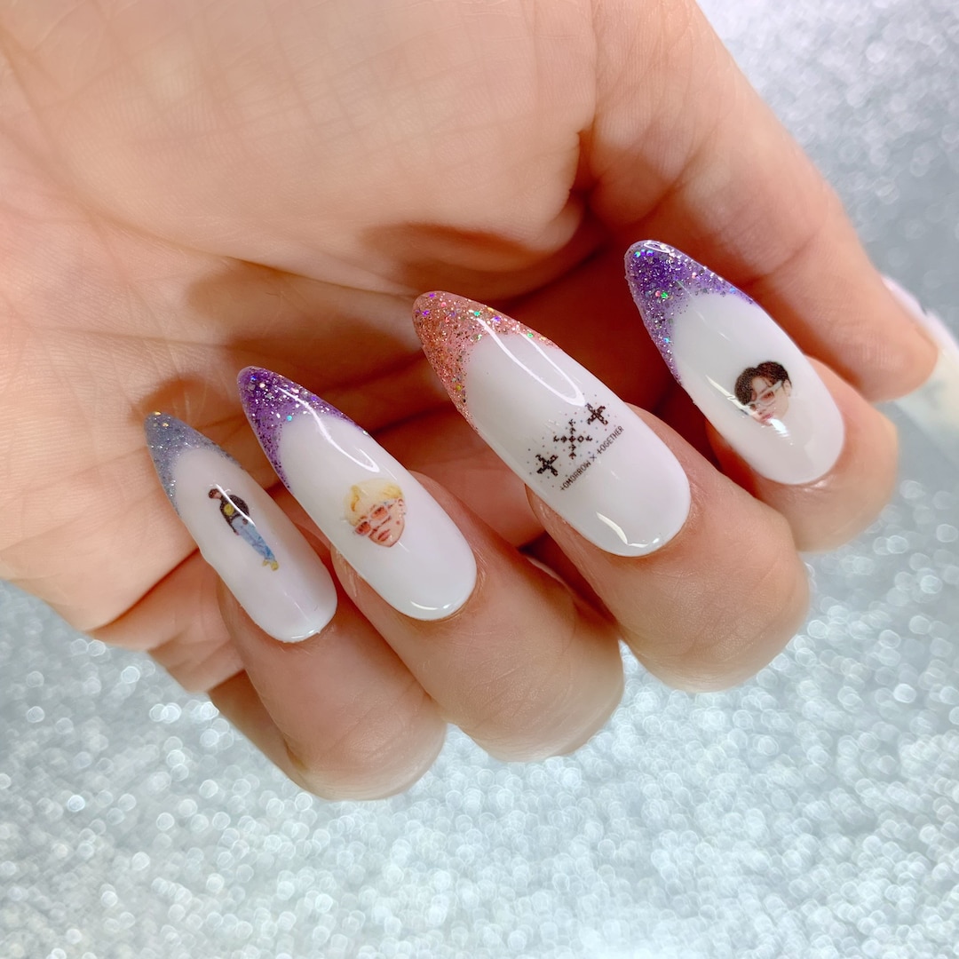 TXT Blue Hour| Txt Waterslide Nail Decals| TXT Nail Art| Kpop Nail ...